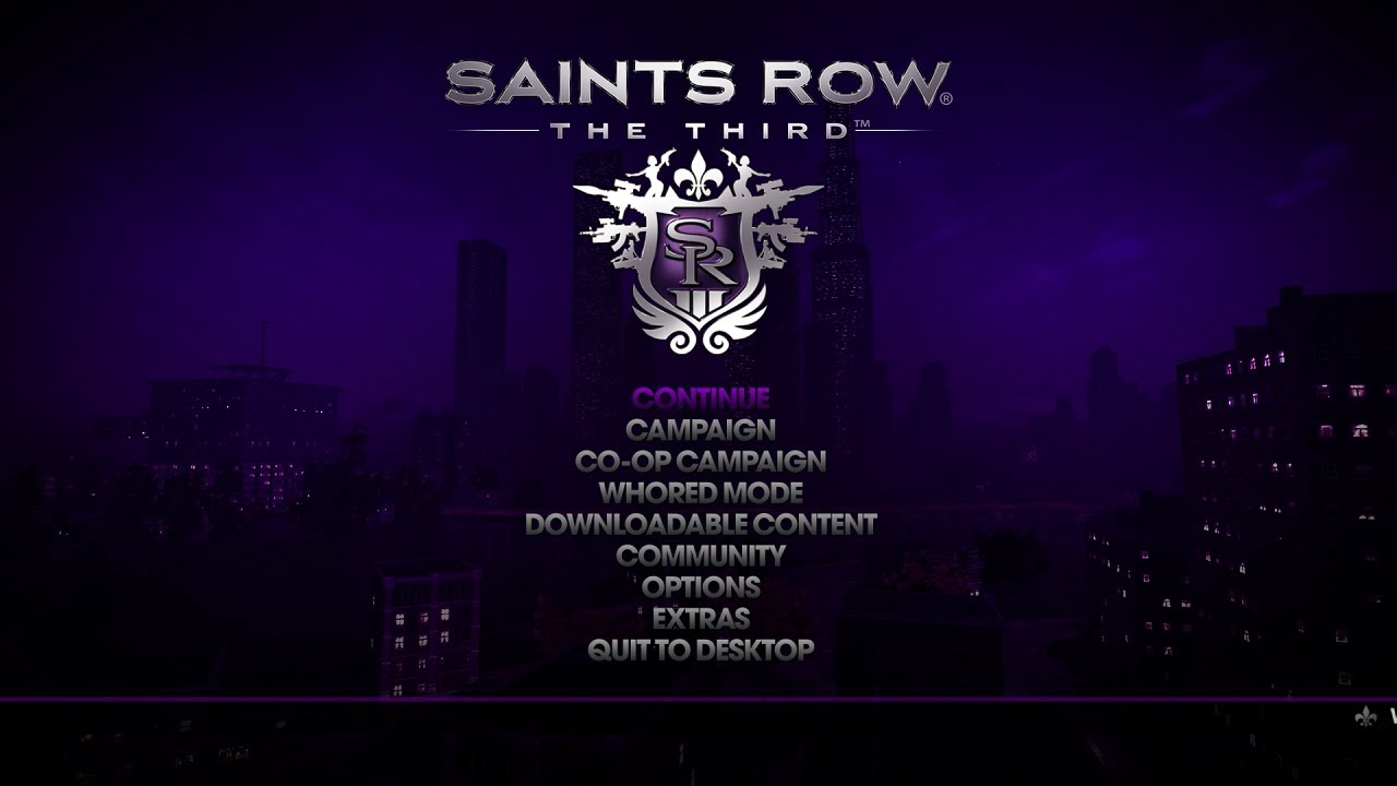 Saints Row: The Third - Main Menu Theme - YouTube