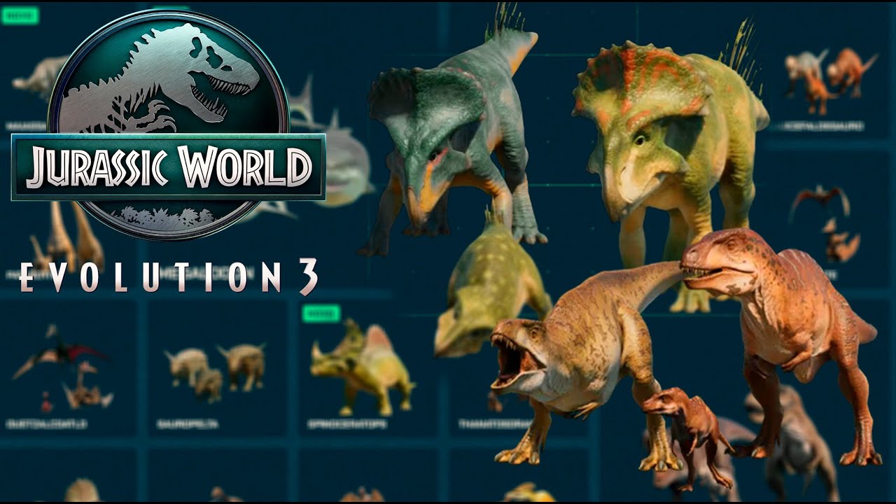 Protoceratops, Acro and more Species｜Jurassic World Evolution 3 - YouTube