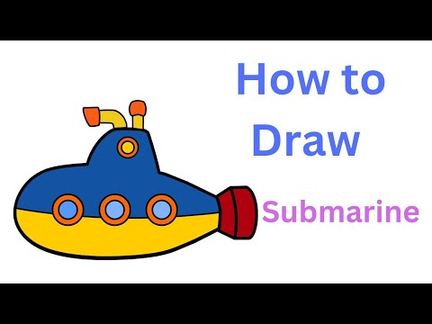 #120 How to Draw a Submarine -Easy Drawing Tutorial - YouTube