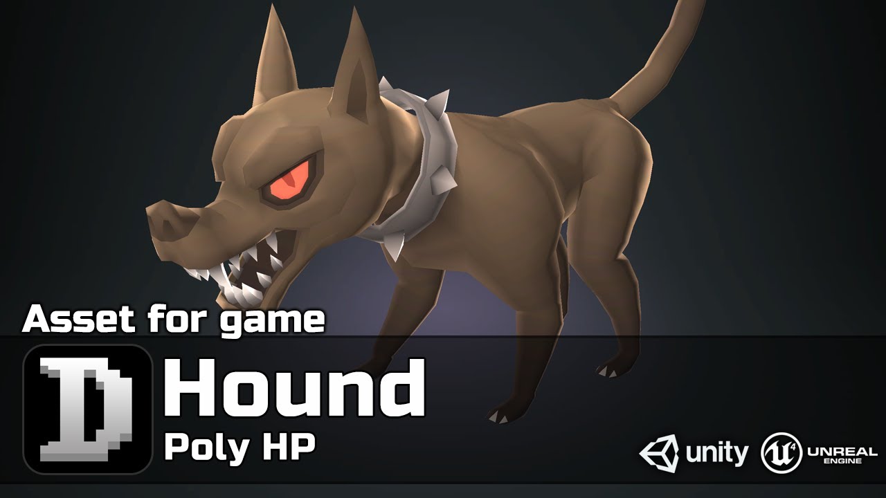 Poly HP - Hound | 3D | For UE/Unity | Game Ready - YouTube
