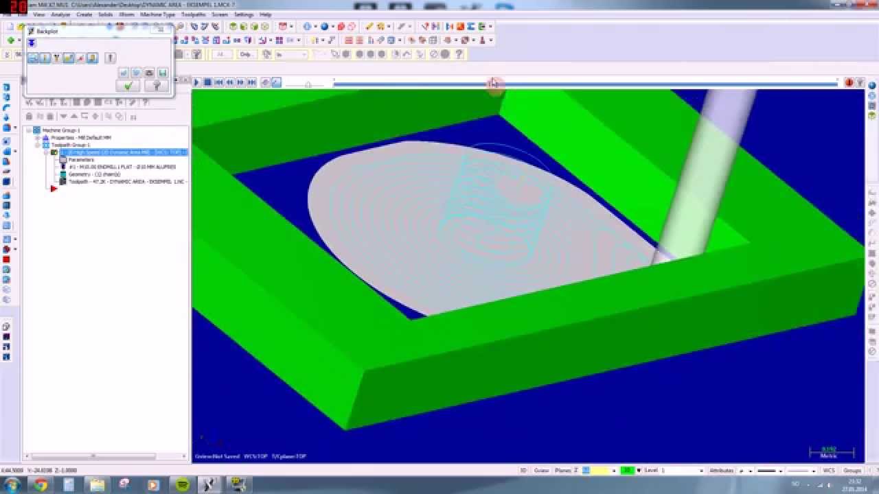 Mastercam X7 - Dynamic 2D and Solid chaining - YouTube