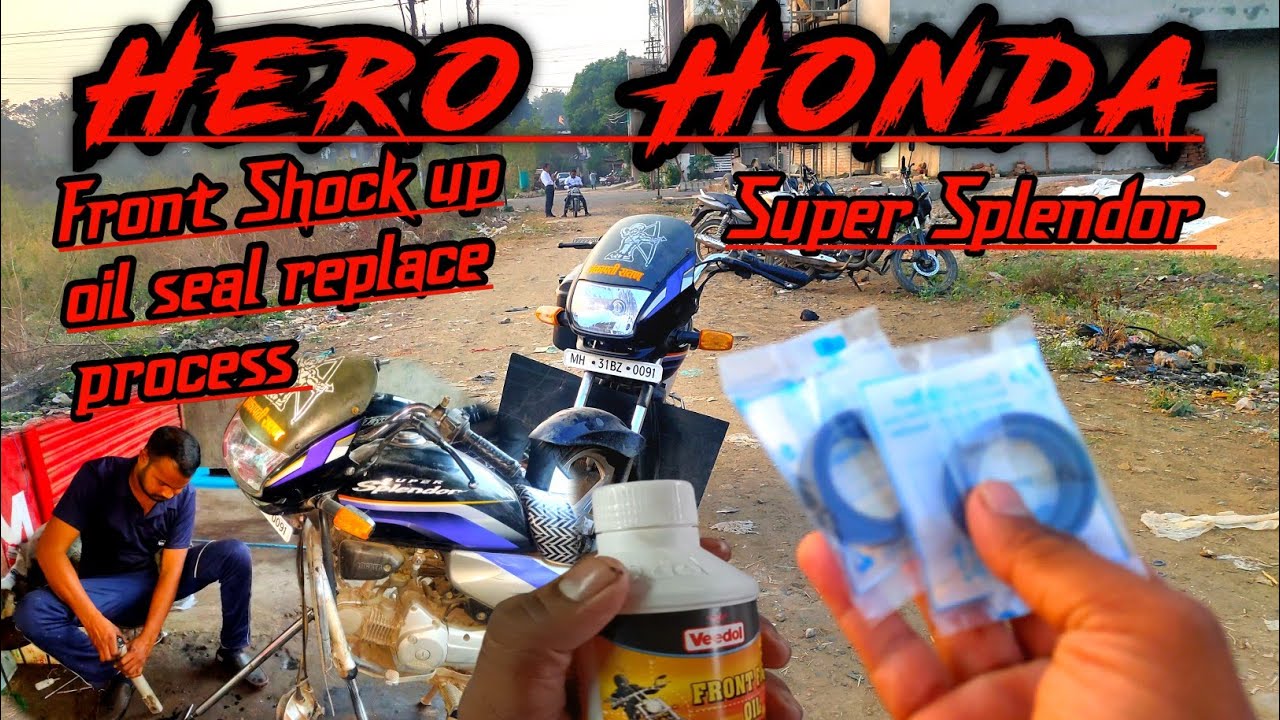super splendor front shock up repair|shock up oil seal replace for ...