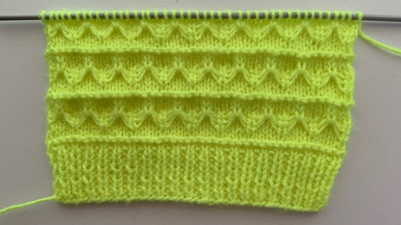 Knitting Stitch Pattern For Sweater/Cardigan/Jacket Design - YouTube