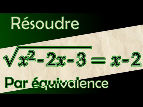 Résolution d'une équation irrationnelle avec une racine carrée: sqrt(x ...