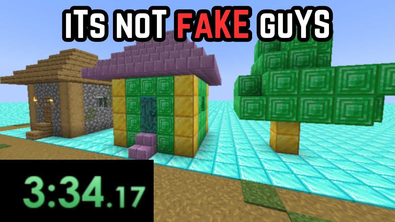 Fake Minecraft Speedruns Be Like... - YouTube