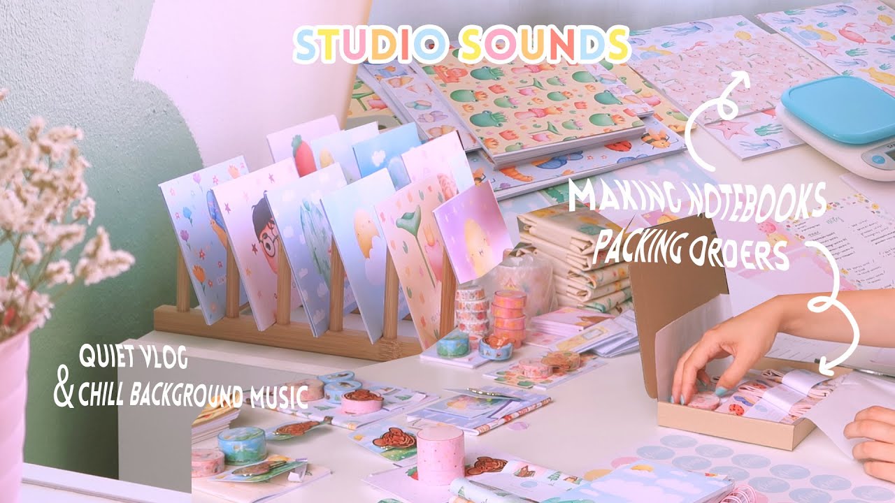 real time packing orders and making products ASMR / work with me! DIY stationery & shop owner ...
