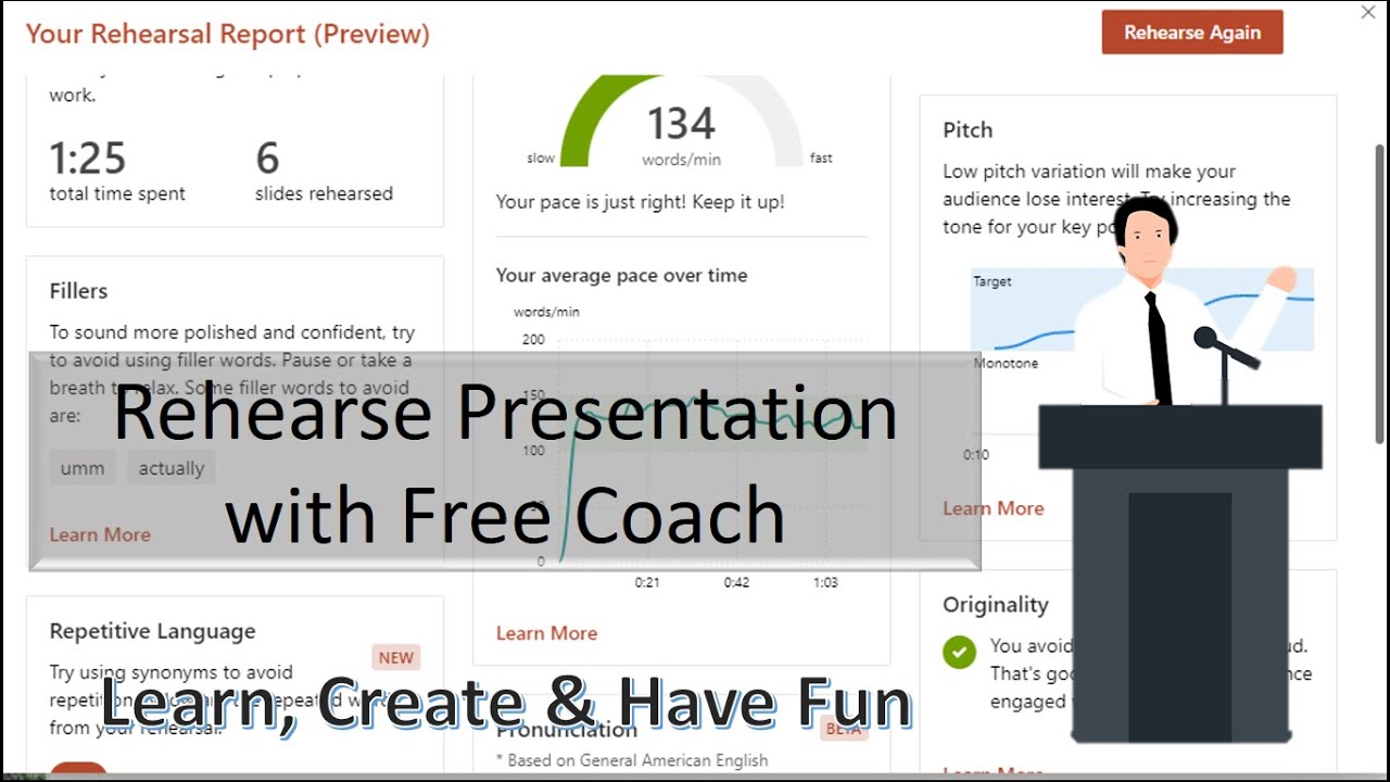 Rehearse your presentation to know your weak areas with free online ...