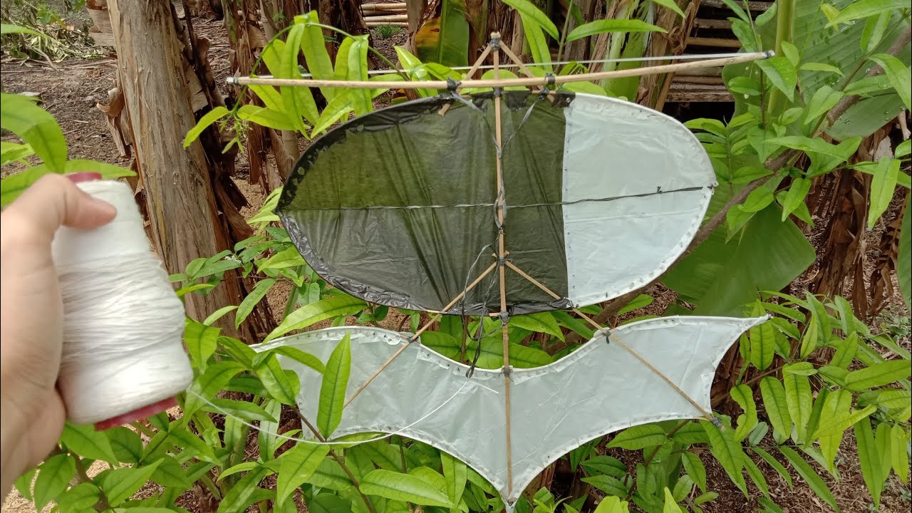 Menerbangkan Layangan?? Bikin Layangan Gapangan Mini Bentuk Kelelawar ...