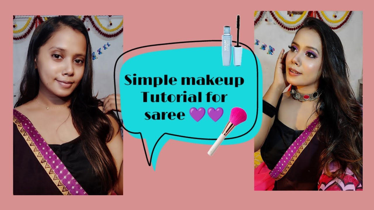 || Simple Makeup Tutorial for Girl Sarre 😍💜| step by step makeup ...