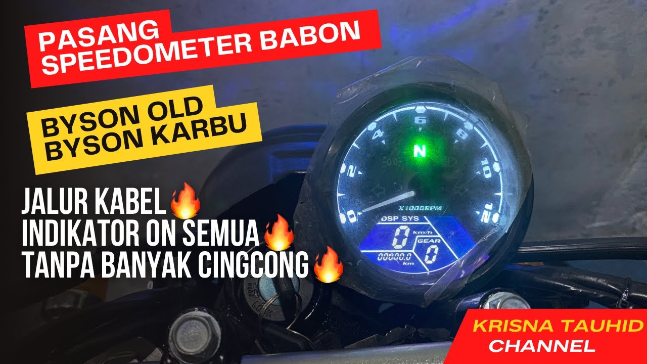 Pasang speedometer babon🔥 jalur kabel lengkap🔥 byson old / bison karbu🔥 ...