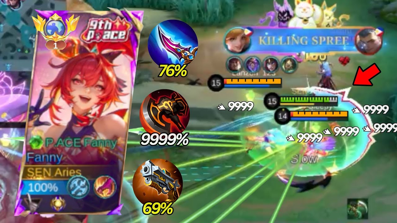 FANNY BUILD MYTHICAL GLORY INSANE BURST ZERO FEAR - MLBB - YouTube