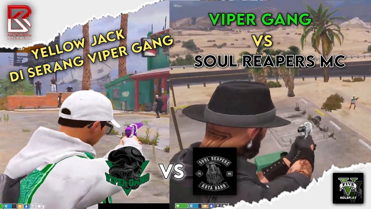 SOUL REAPERS MC VS VIPER GANG , SERANG YELLOW JACK ? - GTA V ROLEPLAY ...