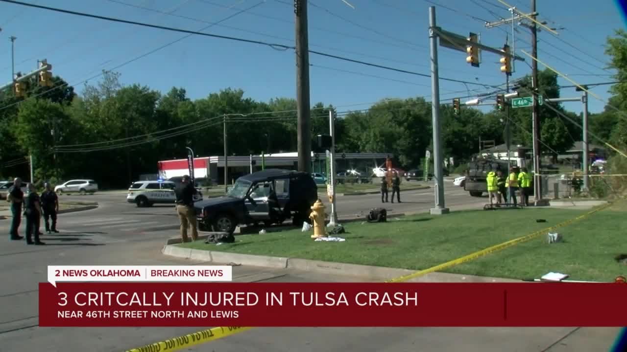 Multiple critical injuries in Tulsa car crash - YouTube