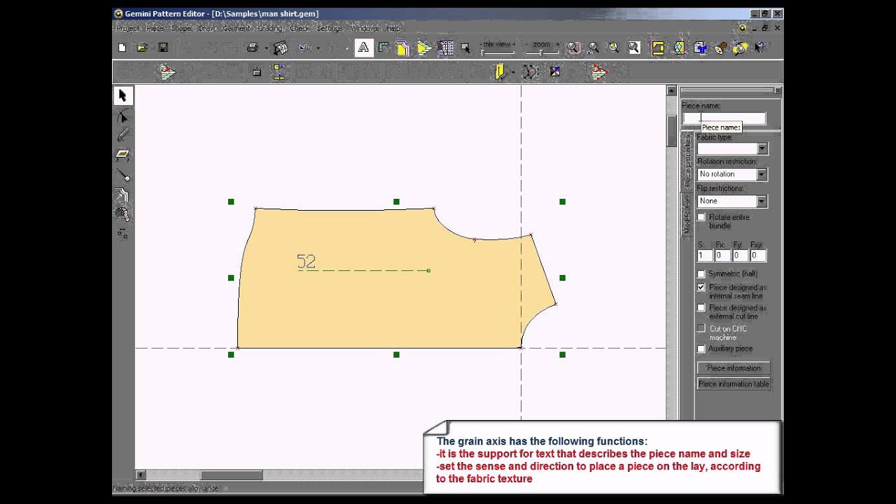 Vẽ đường canh sợi trong Gemini Pattern Editor - YouTube