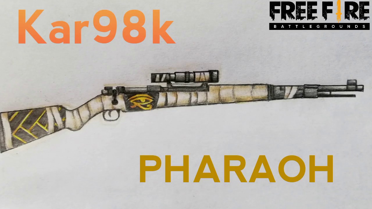 Vẽ Khẩu Súng Kar98K Pharaoh trong FreeFire || HOW TO DRAW A GUN KAR98K ...