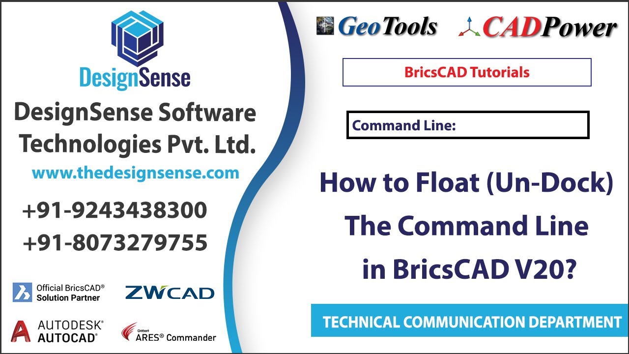 BricsCAD Tutorials How To Undock Float Command Line In BricsCAD V20 BricsCAD Tutorials How To Undock Float Command Line In BricsCAD V20