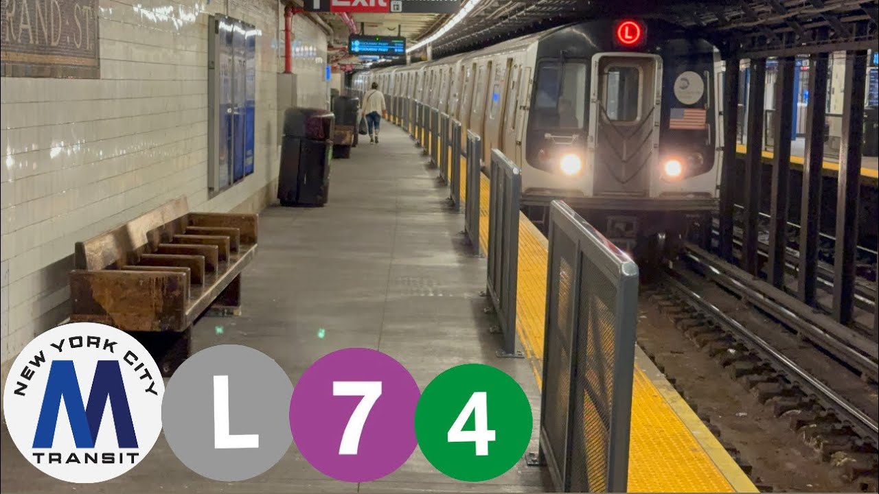 MTA NYCT:R142A,R143,R188 (4)(7)(L) Trains Action - YouTube