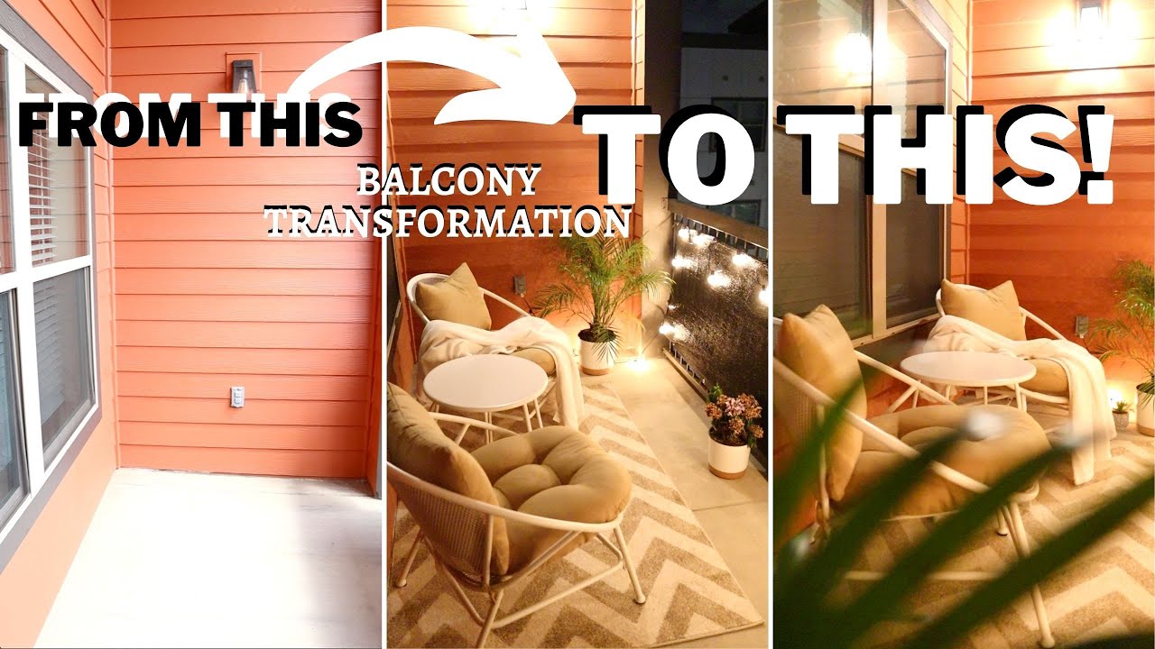 EXTREME BALCONY MAKEOVER! Our Apartment Balcony Transformation! - YouTube