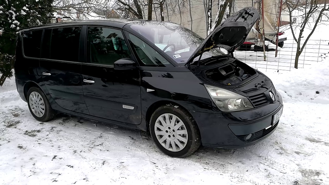 Renault Grand Espace 3.0 DCI cold start - YouTube