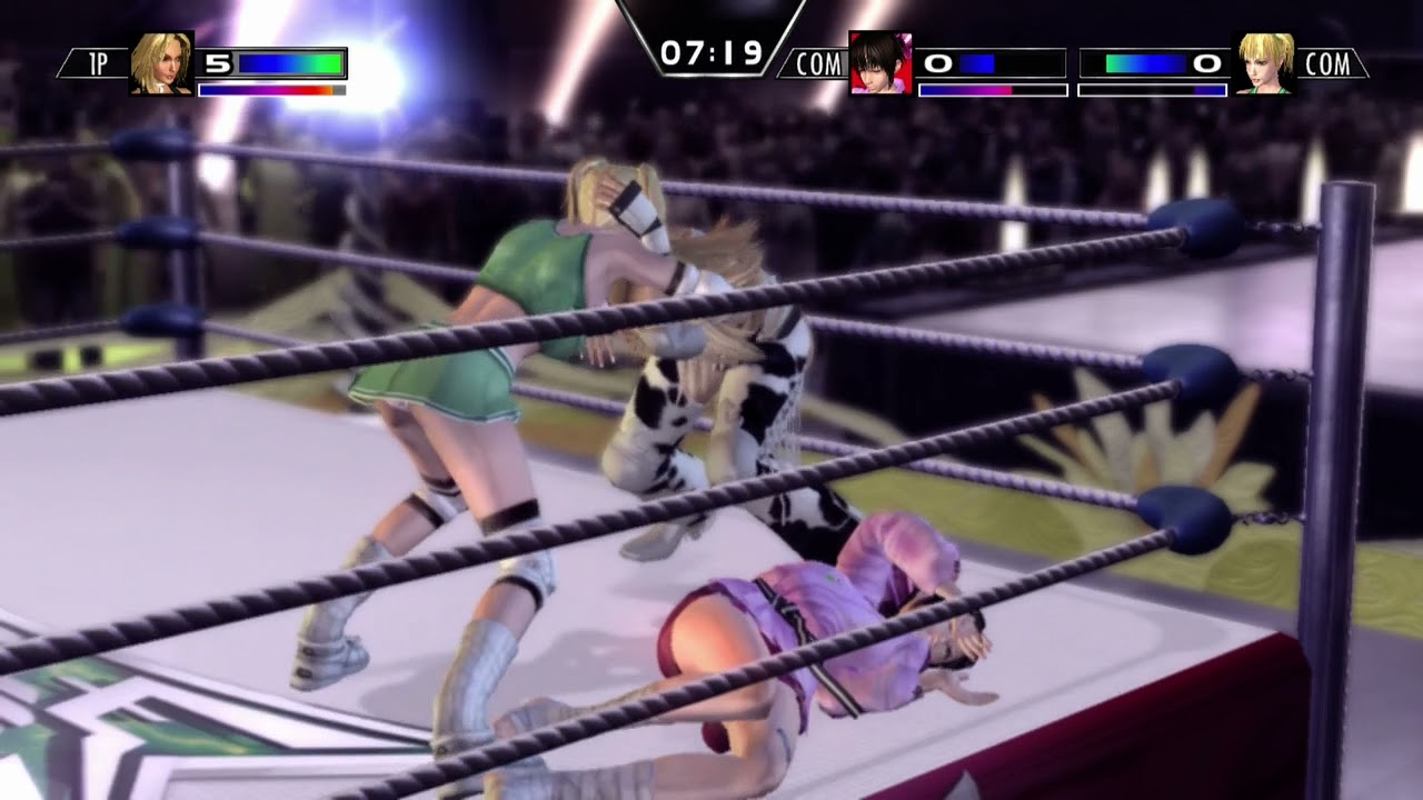 Rumble Roses XX: Dixie vs Makoto and Becky - YouTube