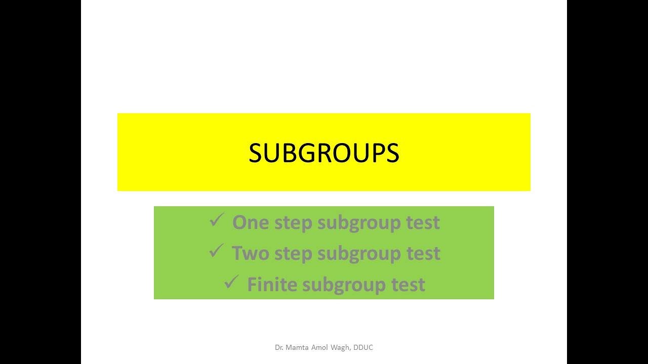 SUBGROUPS, LECTURE-5 - YouTube