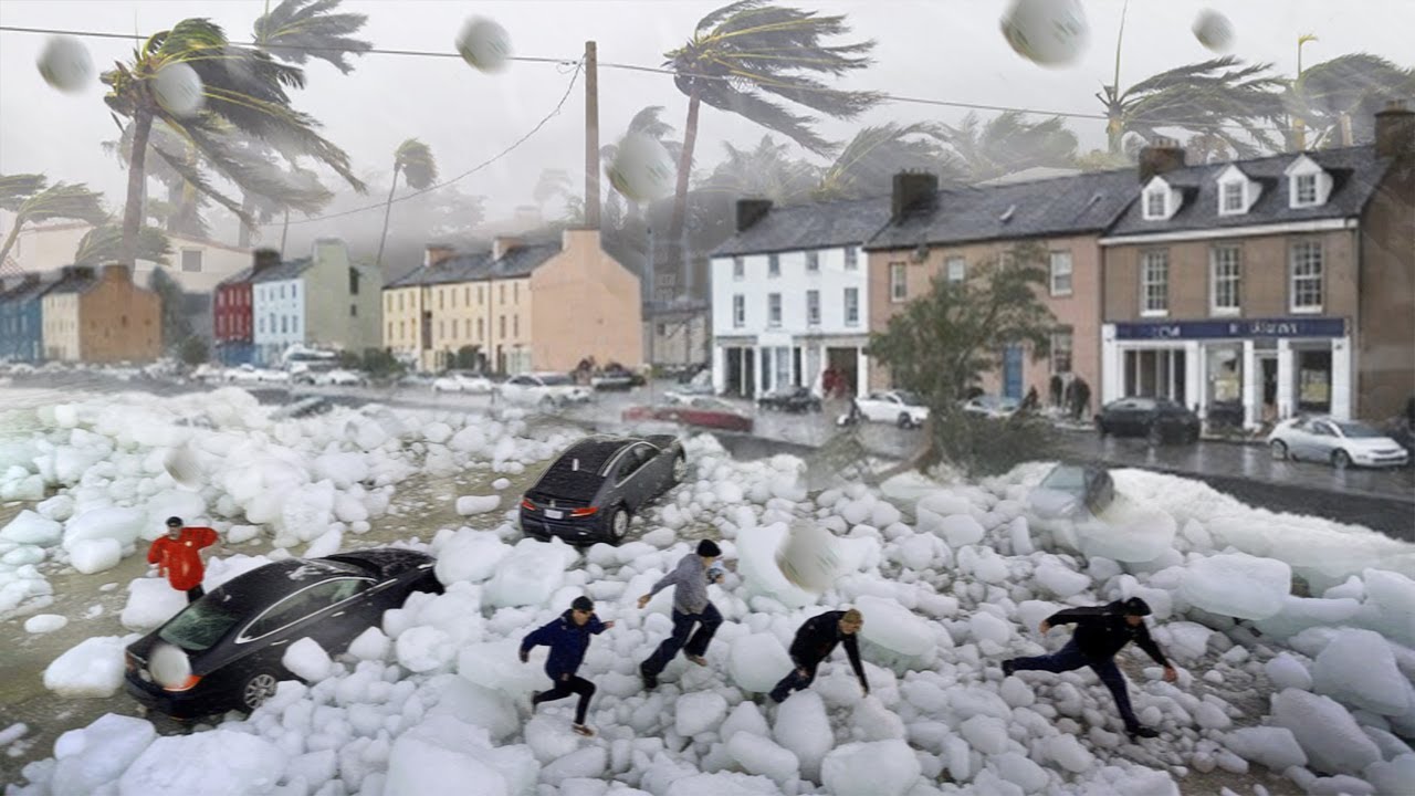 Tragedy in Scotland! Everyone is in chaos, flooding and large hail in ...