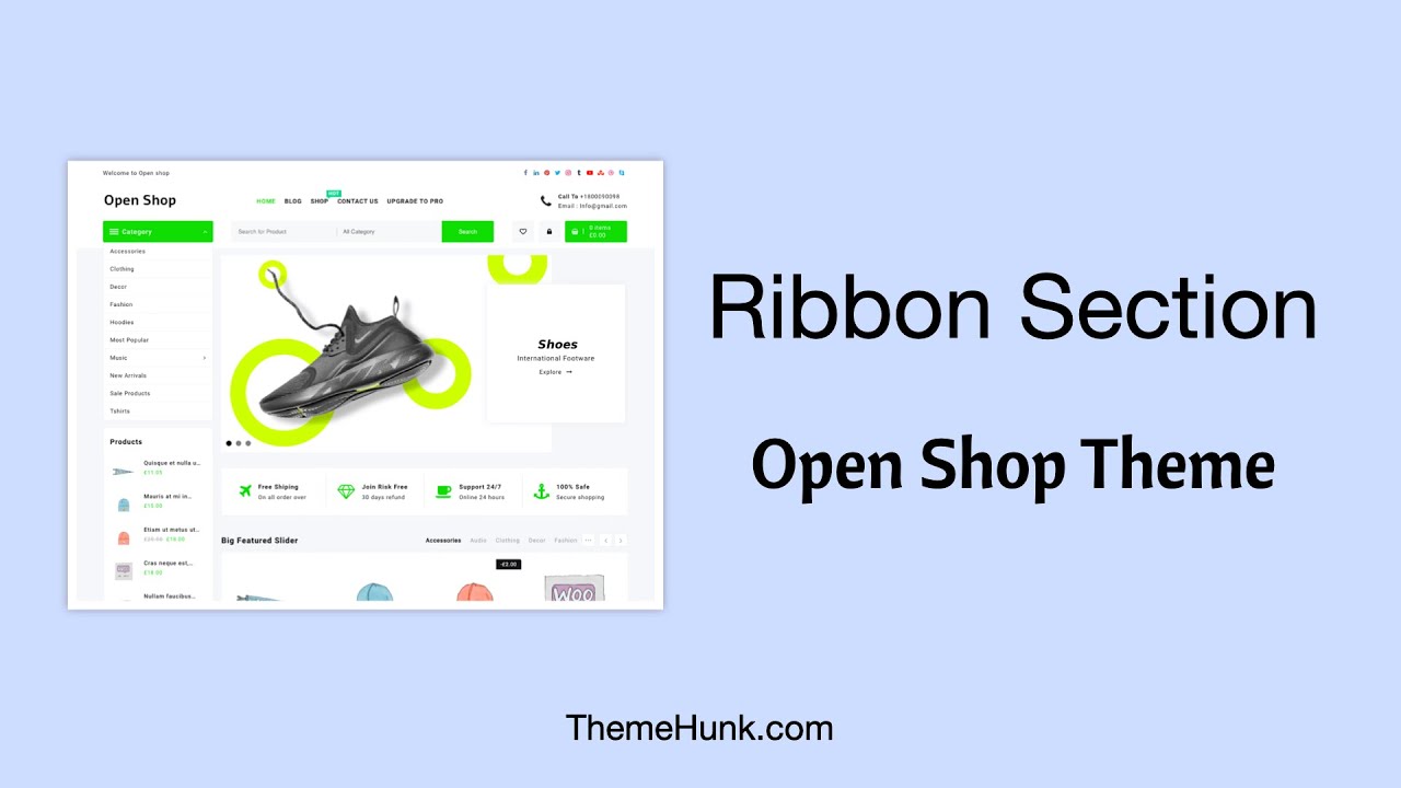 Ribbon Section - Open shop Theme - YouTube
