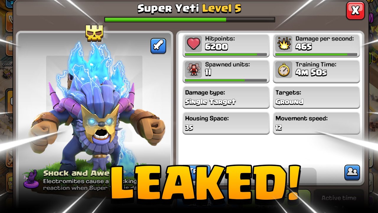 SUPER YETI In Clash of Clans - YouTube