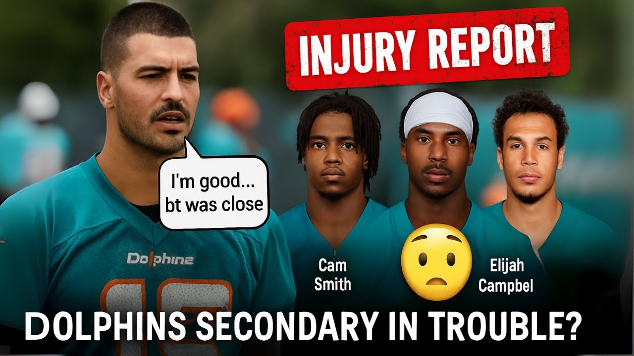 Major Injury Concerns for Dolphins Secondary 😳 Jaylen Phillips Breaks ...