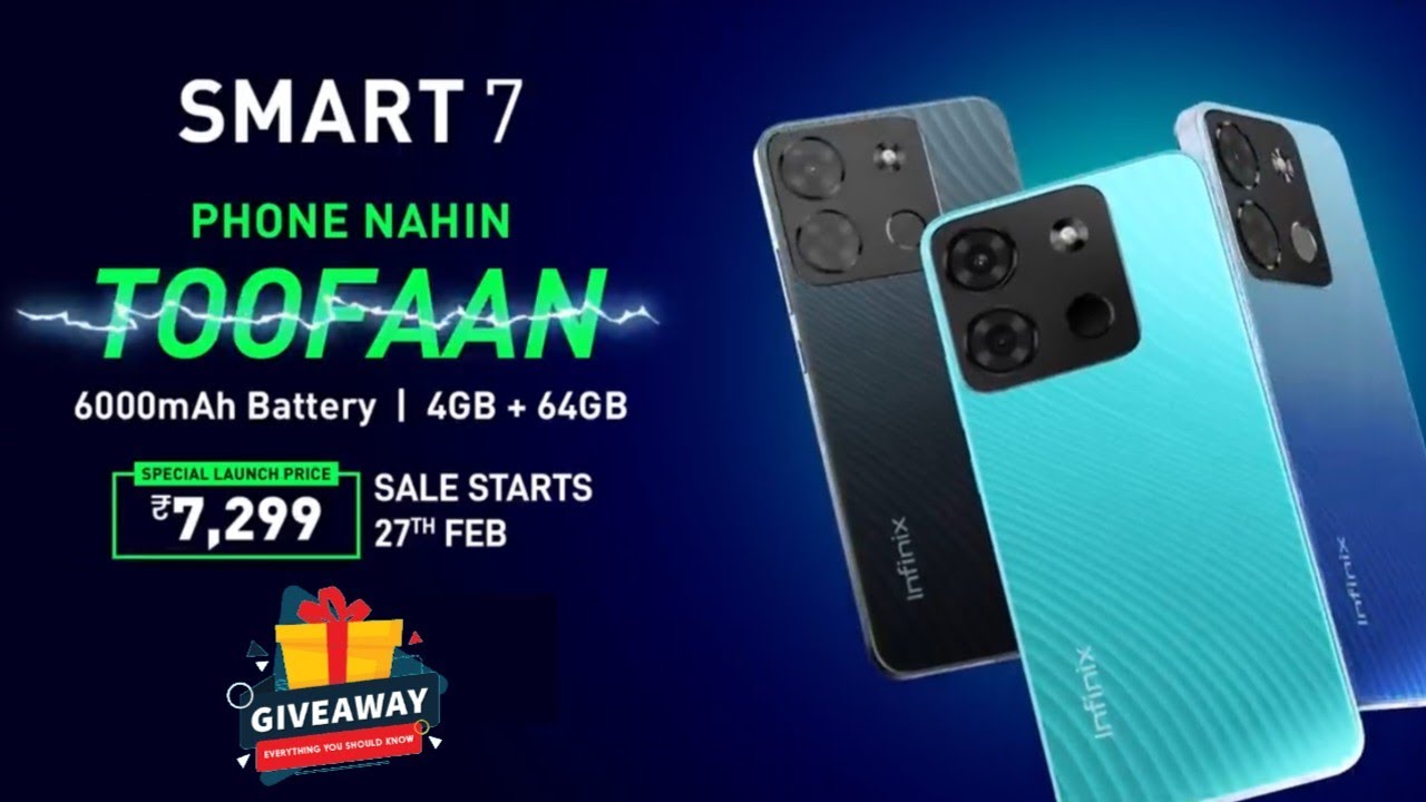 infinix smart 7 The Best Smartphone In 5999/- - YouTube