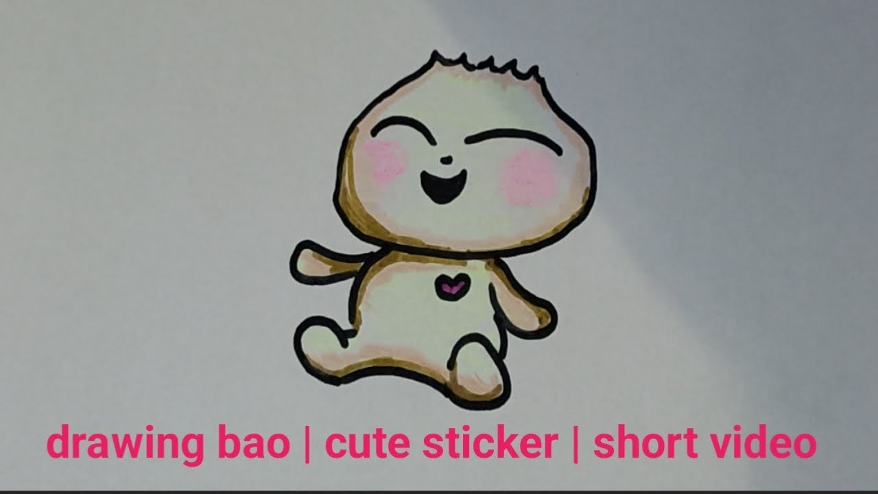 drawing bao quickly | short video | how to draw | sticker - YouTube