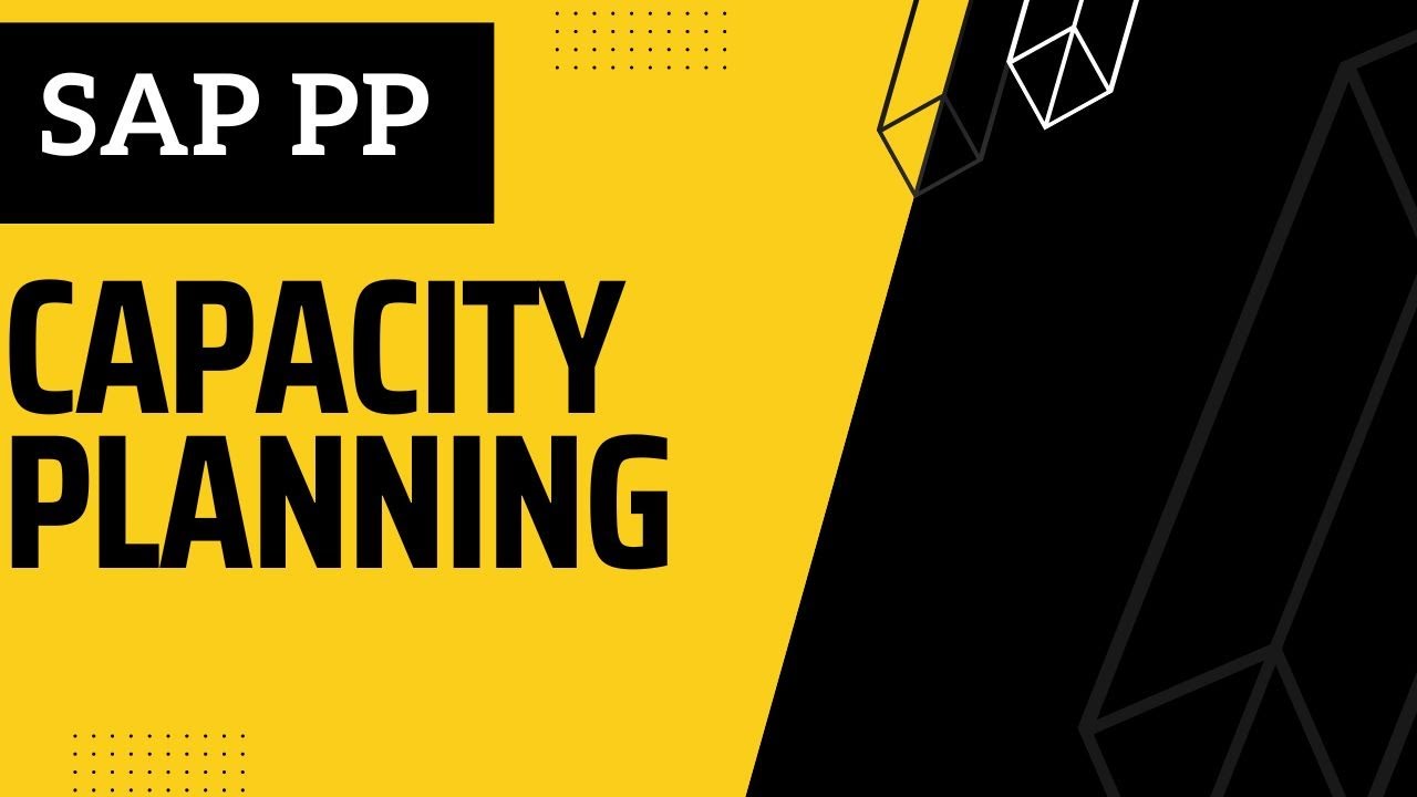 SAP PP Capacity Planning | SAP PP Training By Etechno Solution - YouTube