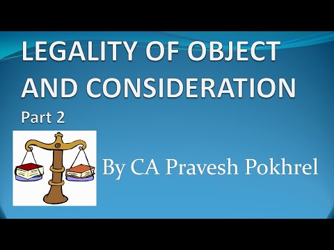 Legality of Object and Consideration | Part 2 | Mercantile Law ...