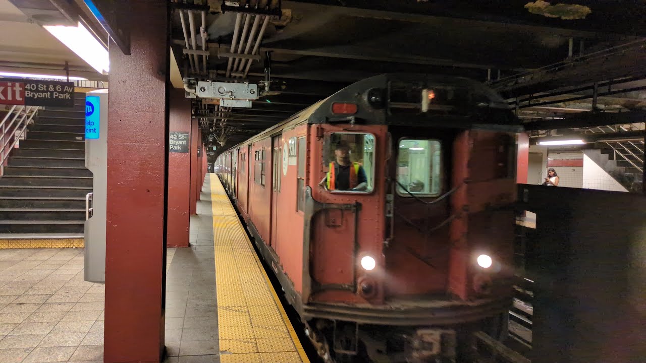 NYC Subway: Single R33WF Redbird Being Transferred with R62A Cars to ...