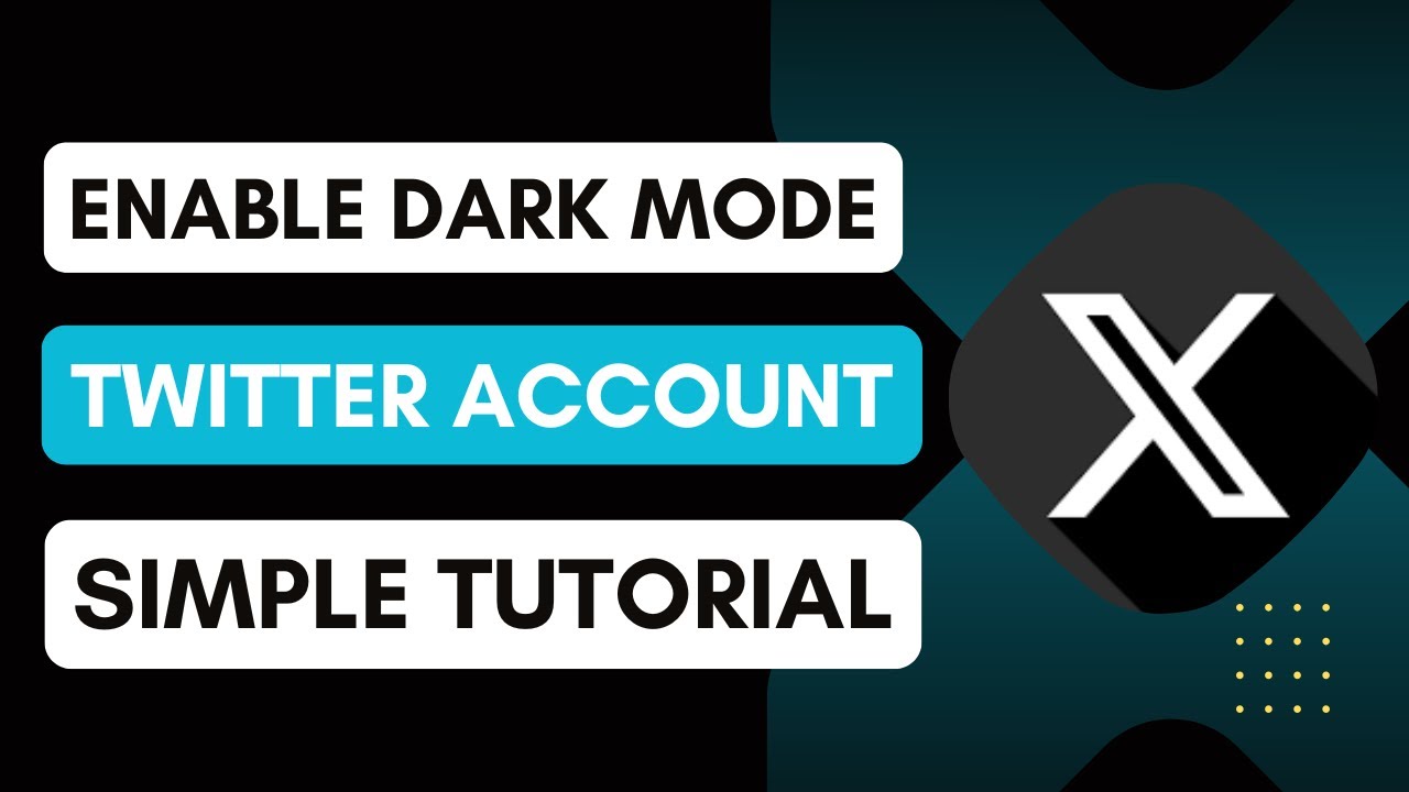 How To Enable Dark Mode In Twitter - YouTube