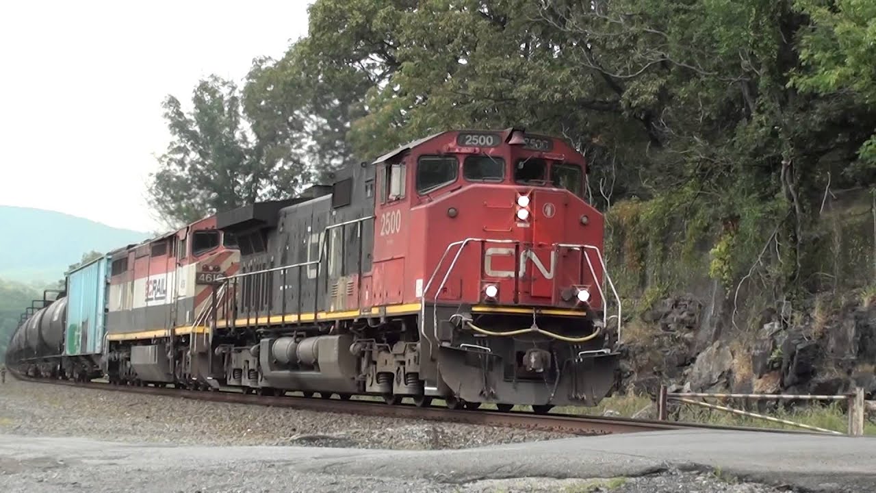 CN BC Rail SB Ethanol Tank Train Bell Horn Auto 41 - YouTube