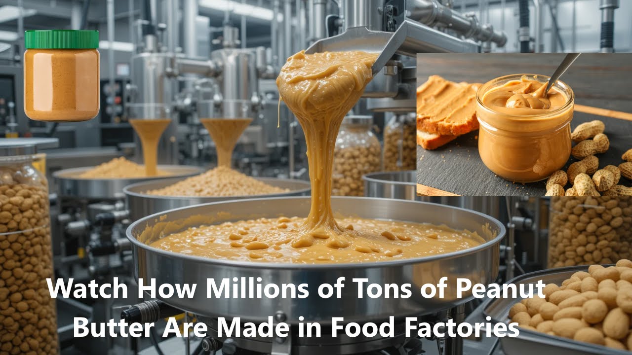 Watch How Millions of Tons of Peanut Butter Are Made in Food Factories ...