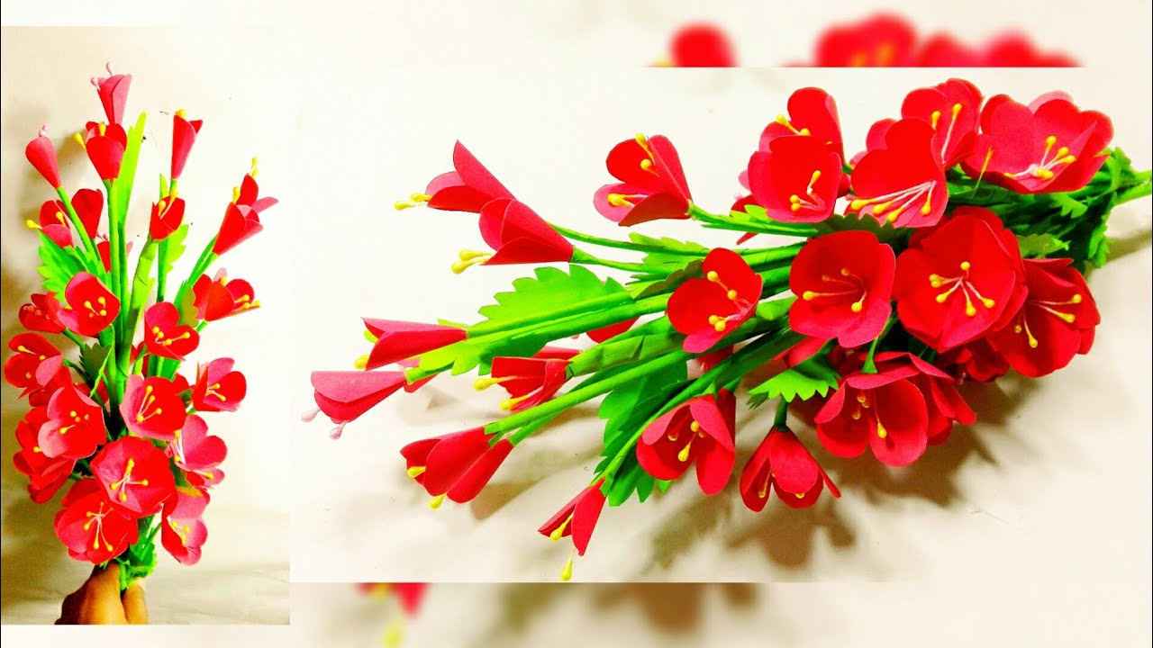 Nirmana | how to make beautiful paper flowers easy | kadadasi mal ...
