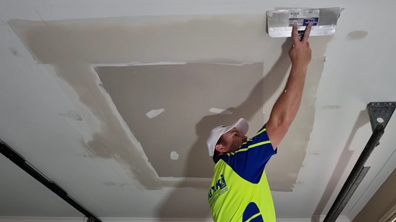 DIY DRYWALL CEILING REPAIR GUIDE - PART 3 - YouTube