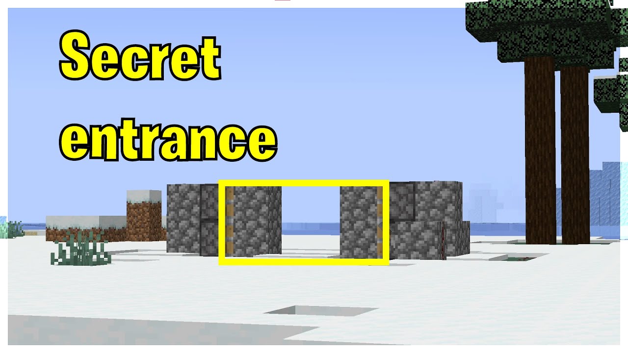 Minecraft: How To Make A Secret Entrance (Easy) - YouTube