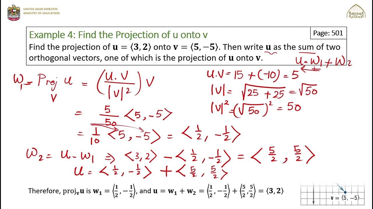Chapter 8 - Vectors| 8-3 Dot Products and Vector Projection(2) - YouTube