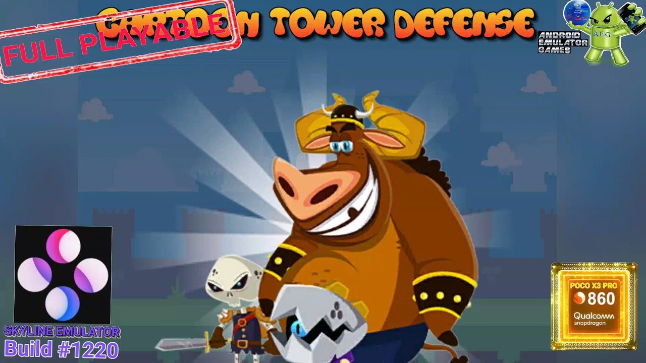 Skyline Switch Emulator Cartoon Tower Defense Game Test - YouTube