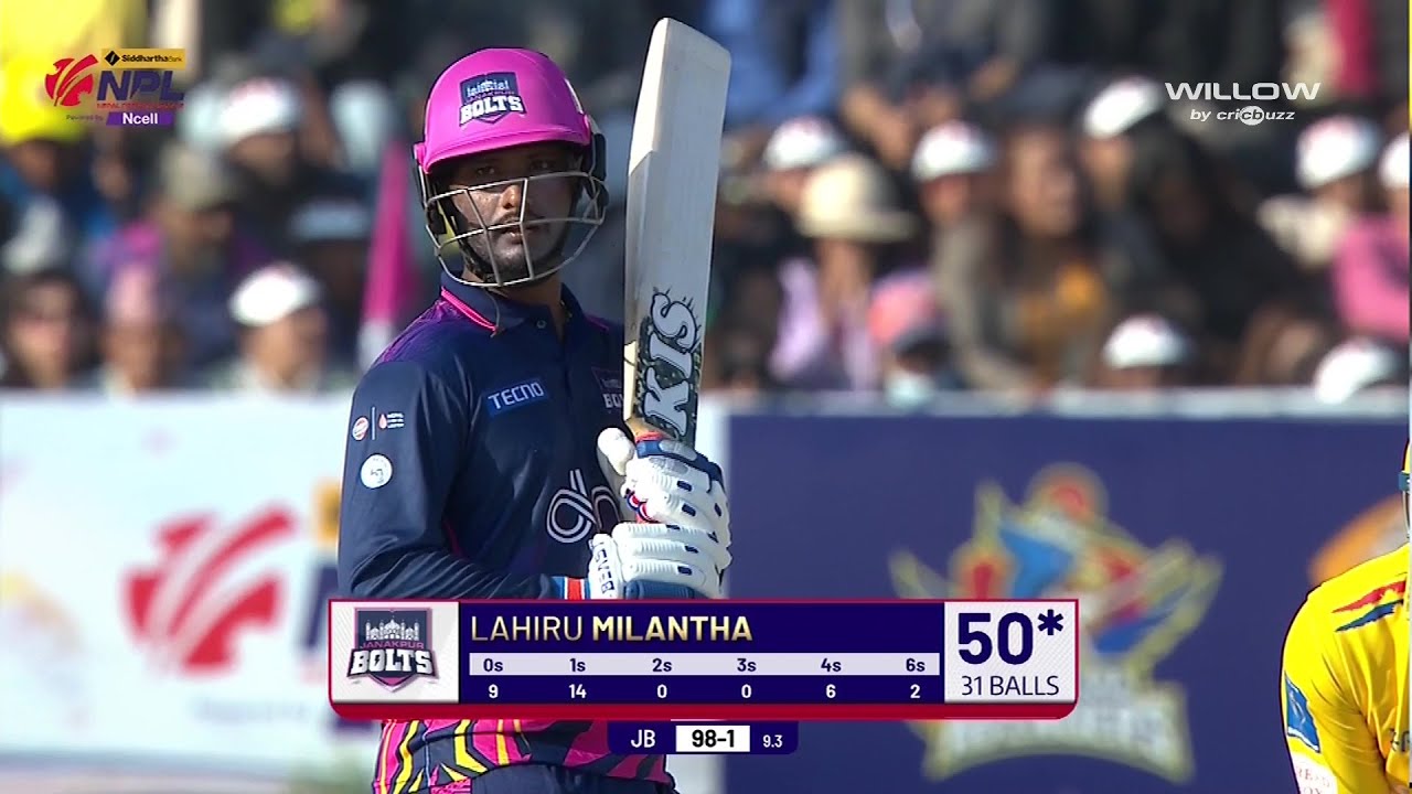 Lahiru Milantha 87 runs vs Sudurpaschim Royals | Final, SR VS JB - YouTube