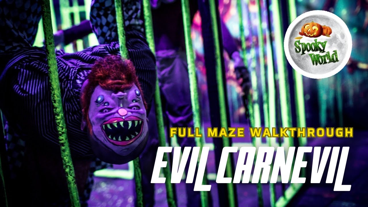Evil Carnevil 4K Spooky World Full Maze Walkthrough - YouTube