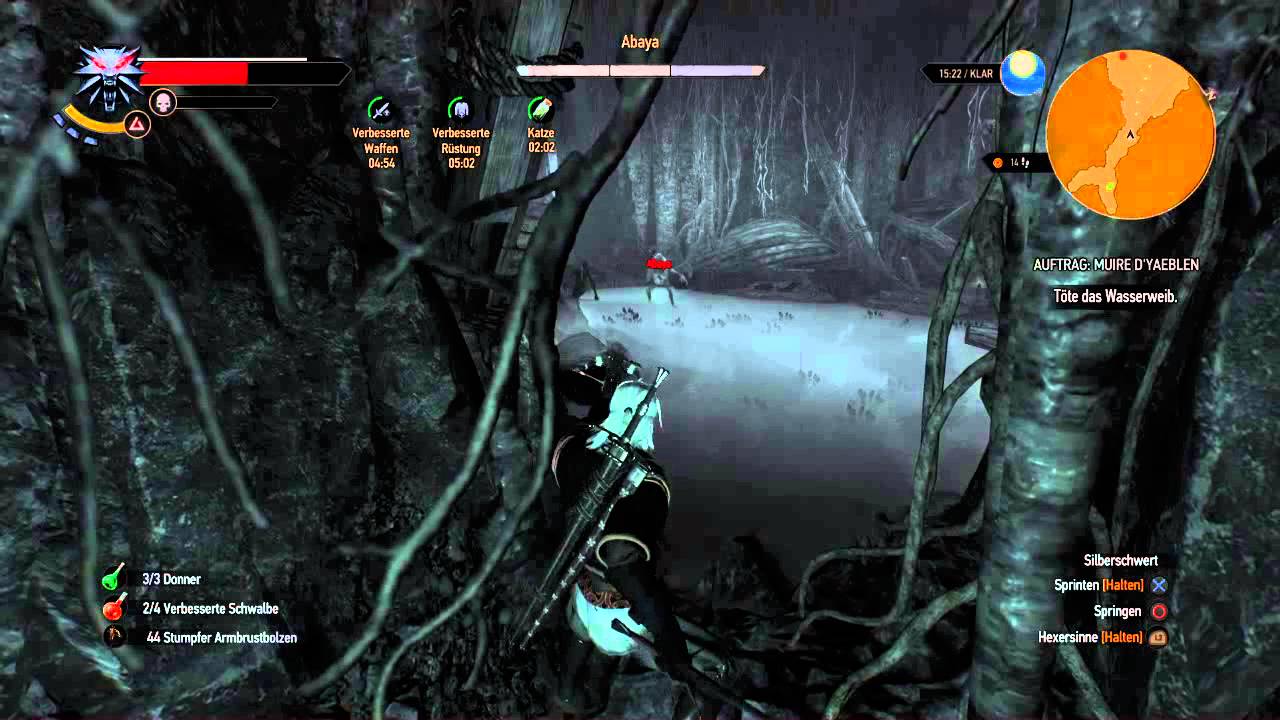 The Witcher 3: Wild Hunt - Wasserweib Abaya Kampf - YouTube