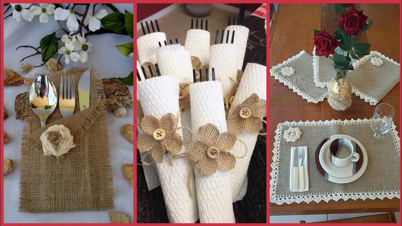 Beautiful jute craft table decoration ideas - YouTube
