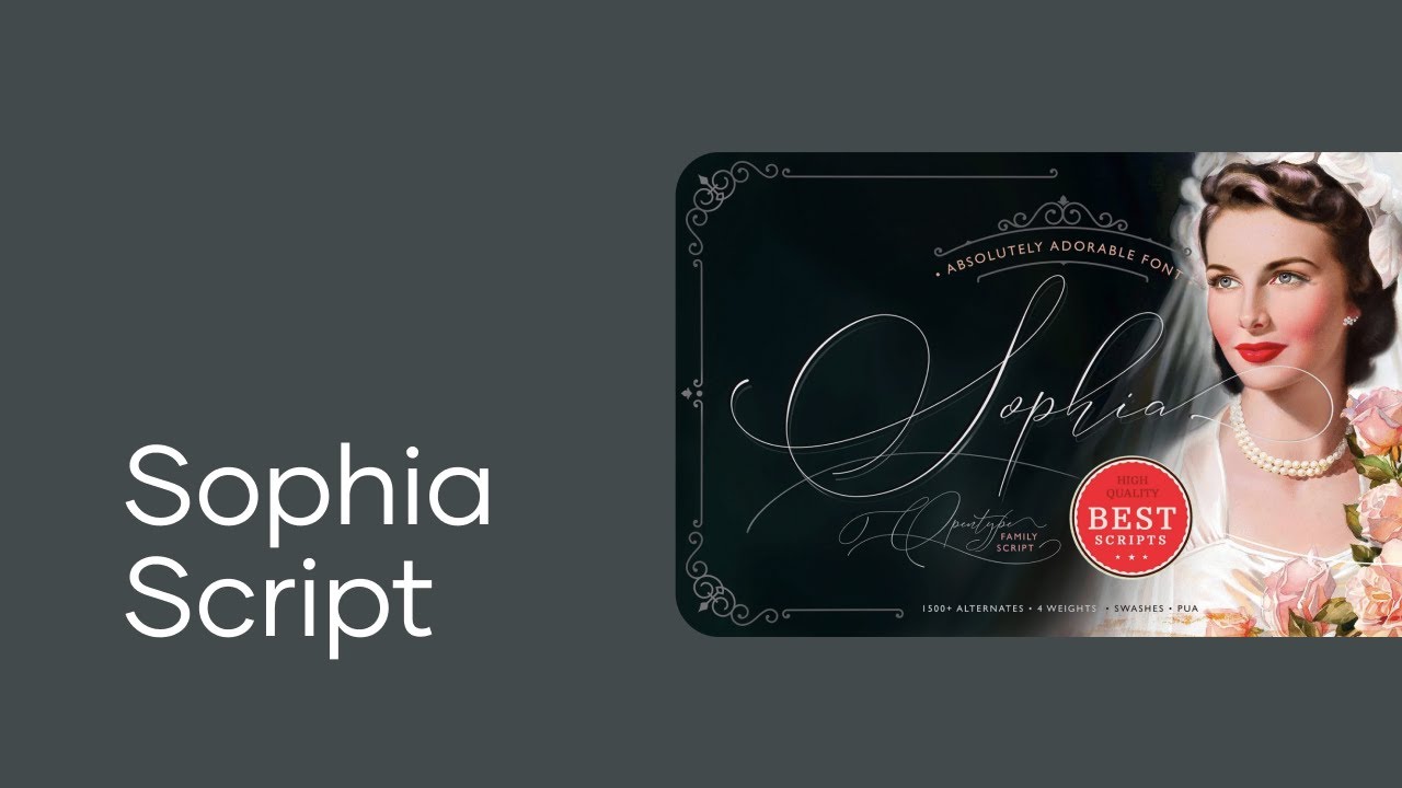 How to use alternates and swashes? Sophia script by BlessedPrint - YouTube