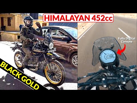 Himalayan 452 Hanle Black Gold Spied - Fully Digital Console Details ...