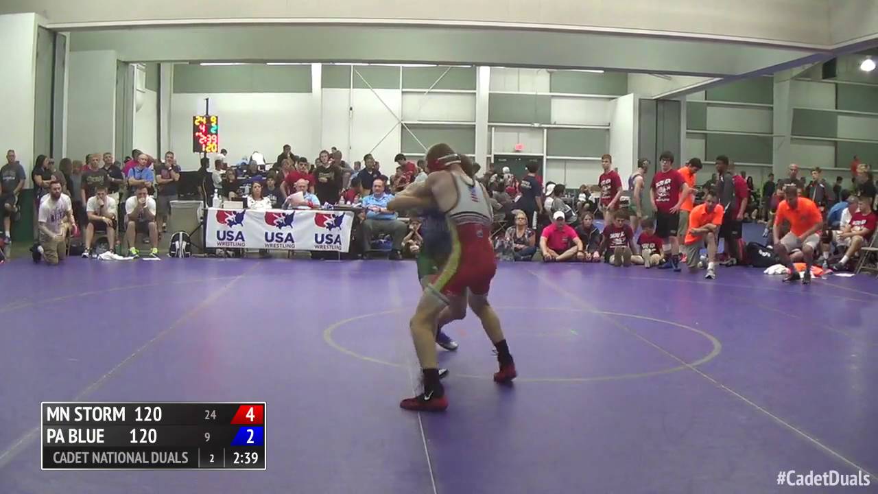 120 lbs. Final - Cael Carlson, MN Storm vs. Connor Kievman, PA Blue ...
