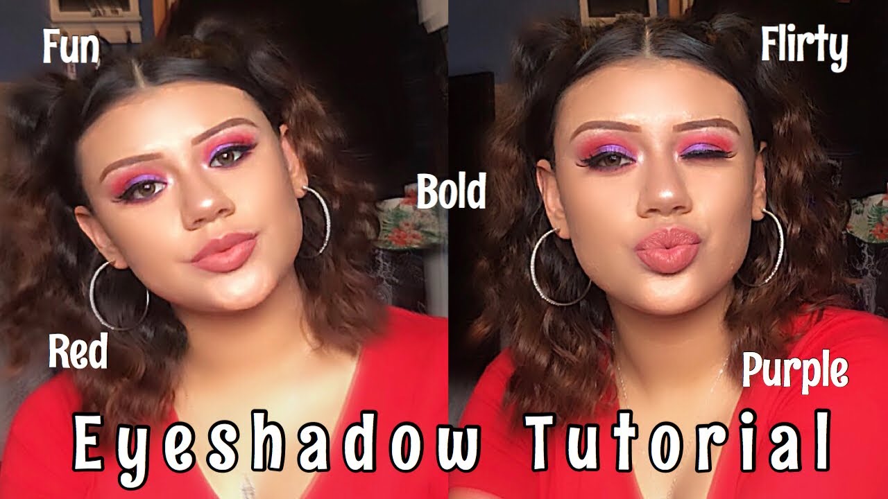 RED EYESHADOW TUTORIAL - YouTube